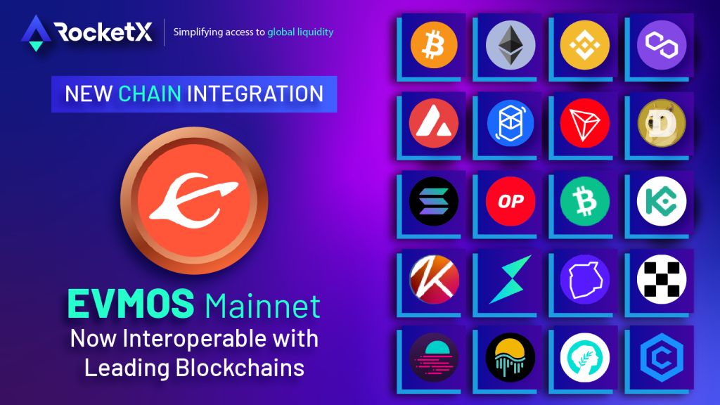 RocketX Unveils Game-Changing 1-Click Interoperability on EVMOS Mainnet