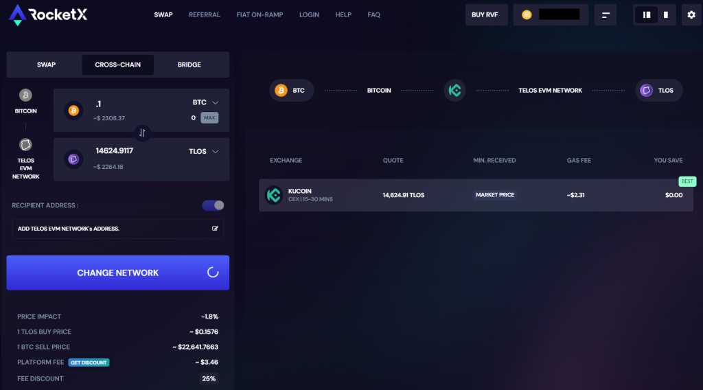 TELOS Network is LIVE on RocketX Exchange